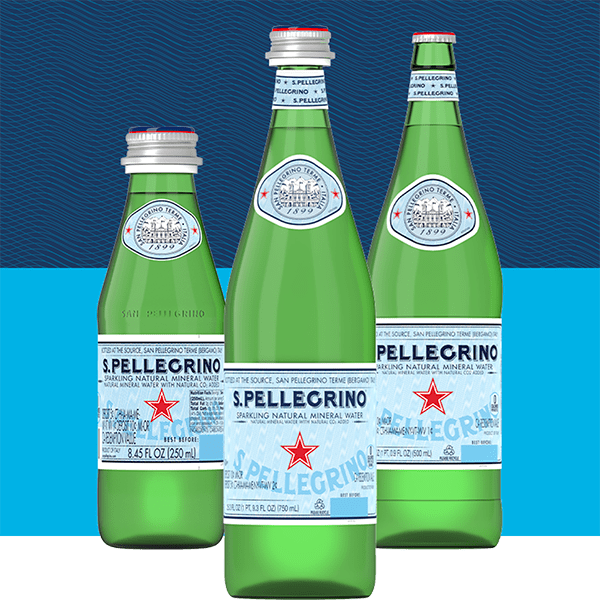 Spellegrino Sparkling Water Glass Bottles Sanpellegrino